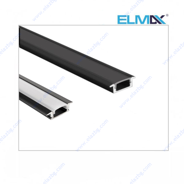 ЧЕРЕН Led профил за ВКОПАВАНЕ 3 м Елаз Мебелен обков