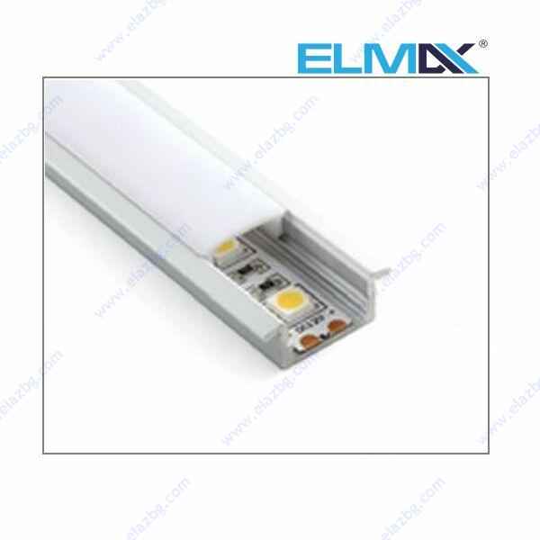 Лайсна за ЛЕД лента за ВКОПАВАНЕ 3м Елаз Мебелен обков